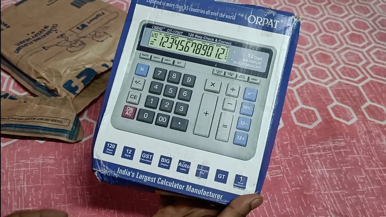Orpat OT-1700T Calculator Unboxing - YouTube