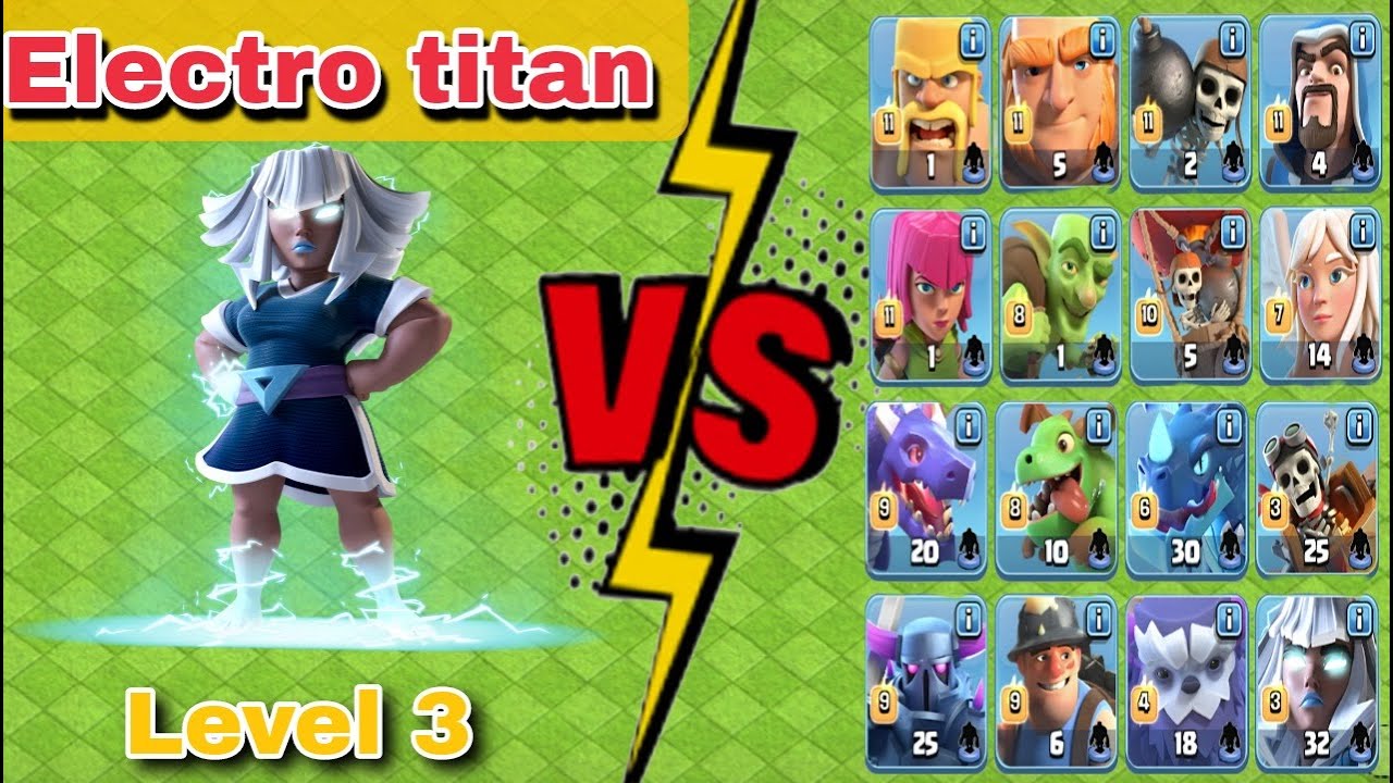 Electro Titan VS All Troops | Clash of clans | max electro titan vs all ...