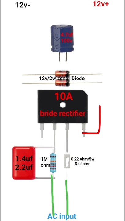 #220v ac to 12v dc circuit without transformer#220v ac to 12v dc ...