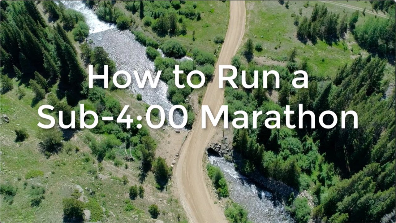 Sub-4 Marathon? How to Break the 4 Hour Marathon Barrier - YouTube