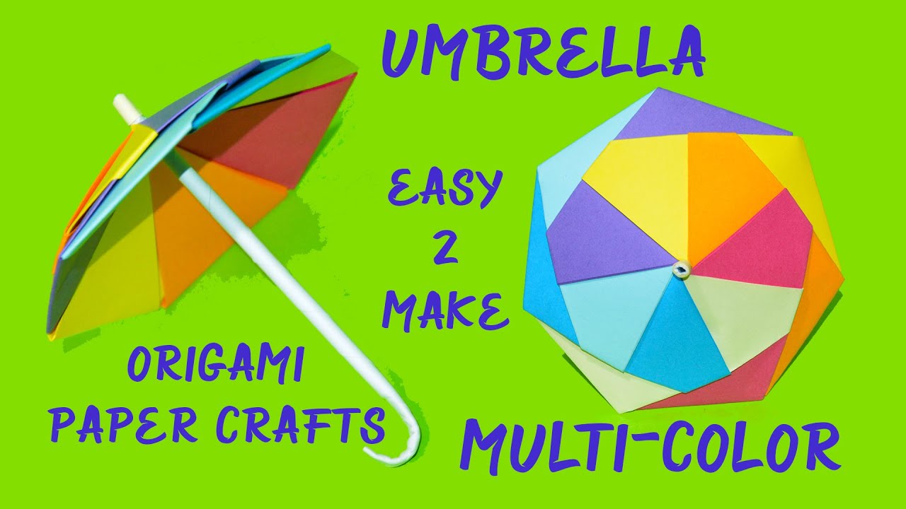 Origami Cute Paper Umbrella | Multi-Colour | Easy Step by Step Tutorial ...