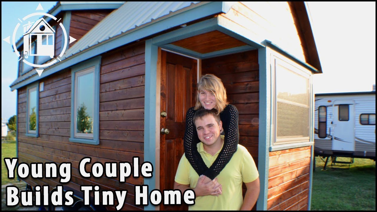 Young Couple Builds Tiny House as their 1st Home Together - YouTube