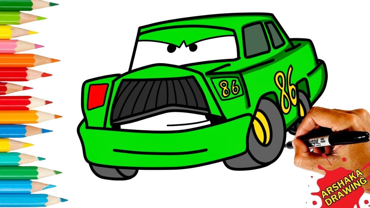 Drawing Chick Hicks from Disney Pixar Cars Easy Step by Step ...