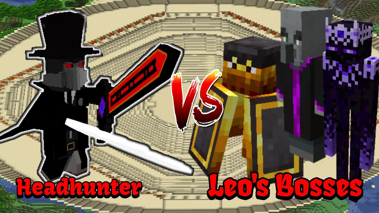 Headhunter VS Leo's Bosses | Minecraft |Mobs Battle - YouTube