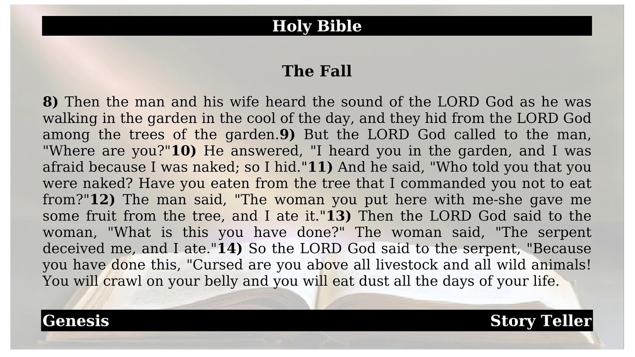Genesis - Chapter 3 - The Fall | The Holy Bible - YouTube