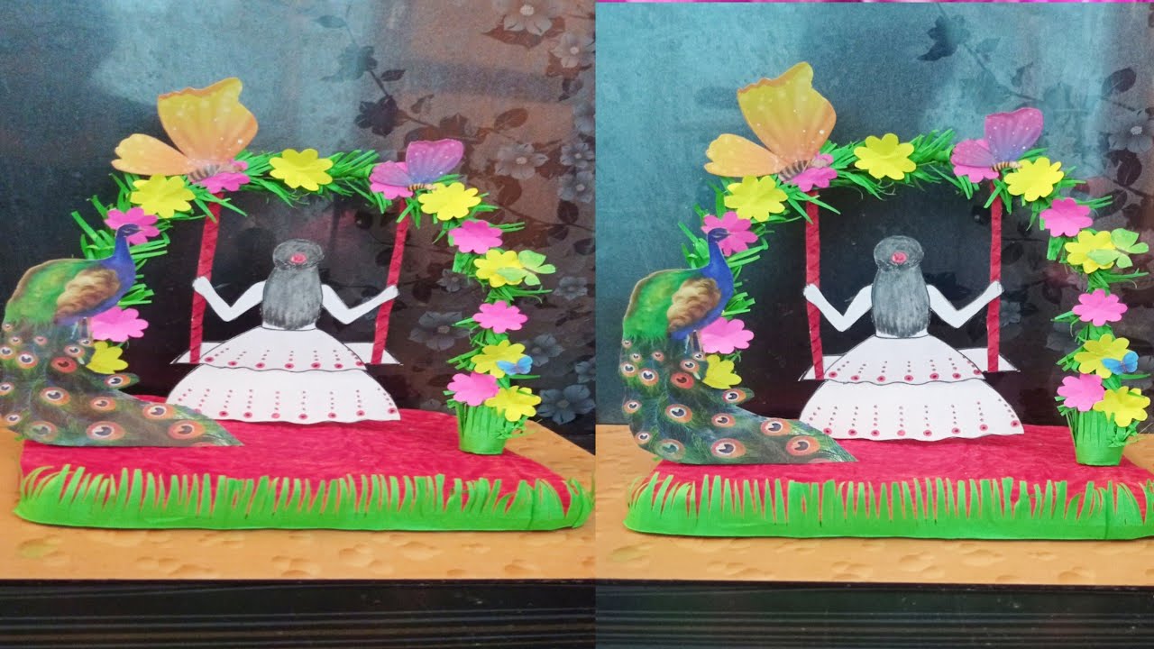 Beautiful girl art&craft ideas/girl swing craft/paper craft/craft ideas ...