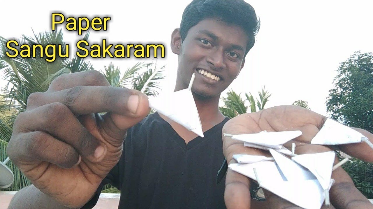 Making sangu sakaram Crackers using Paper | Paper crackers | Agni Tamil ...