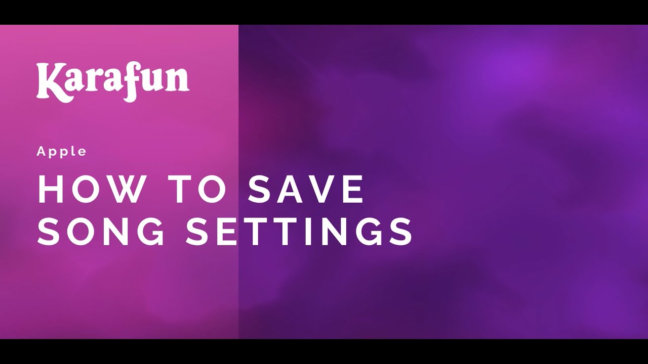 IOS How to save song settings - YouTube