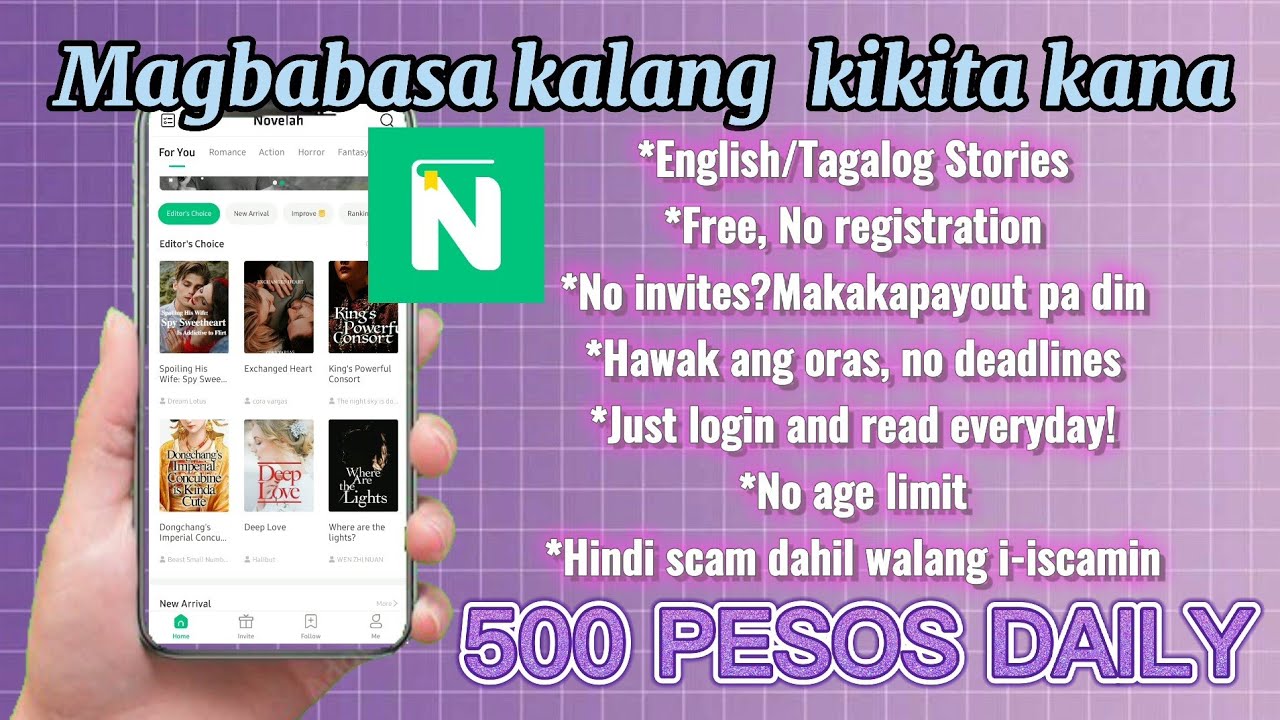 NOVELAH APP - MAGBABASA KALANG KIKITA KANA! (500-2K PESOS)| Filipino Tutorial - YouTube