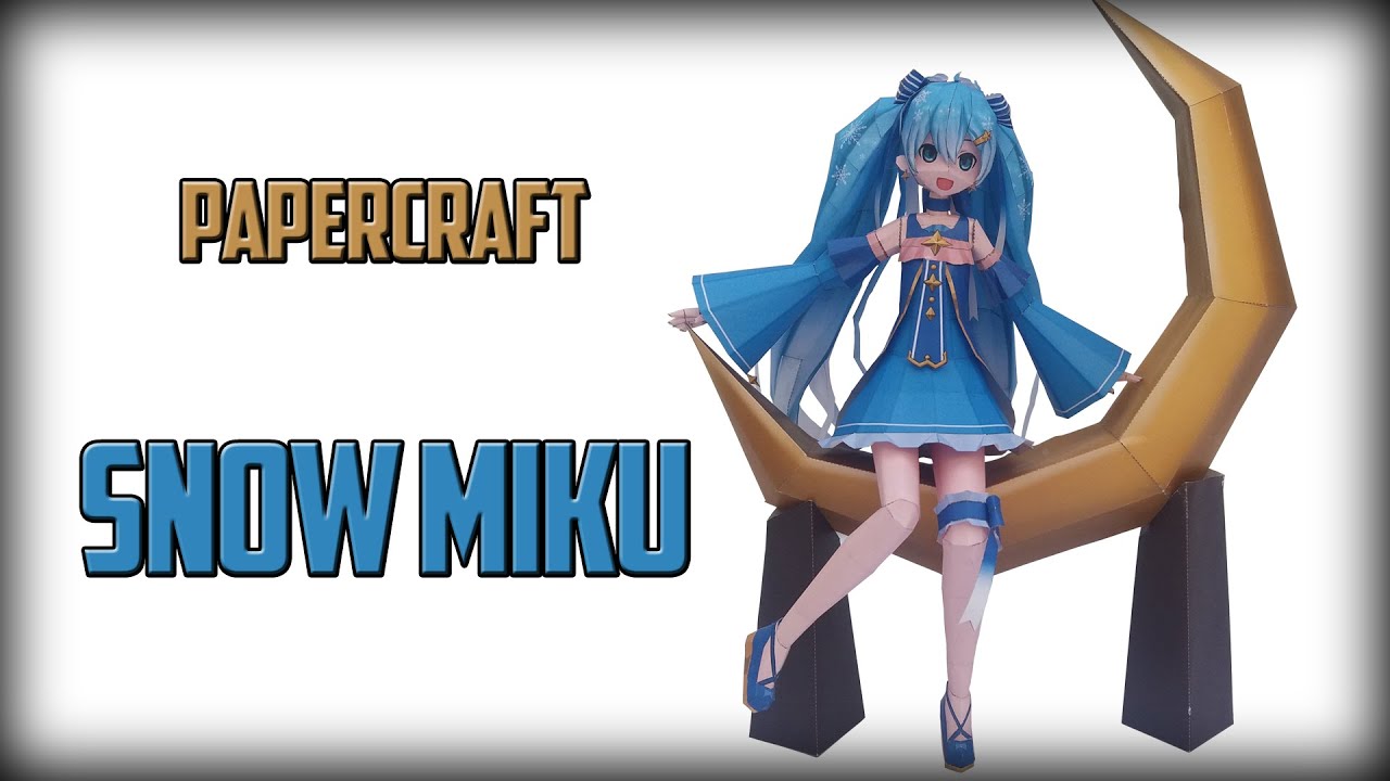 DIY Snow Hatsune Miku papercraft! Modelo 3D - YouTube