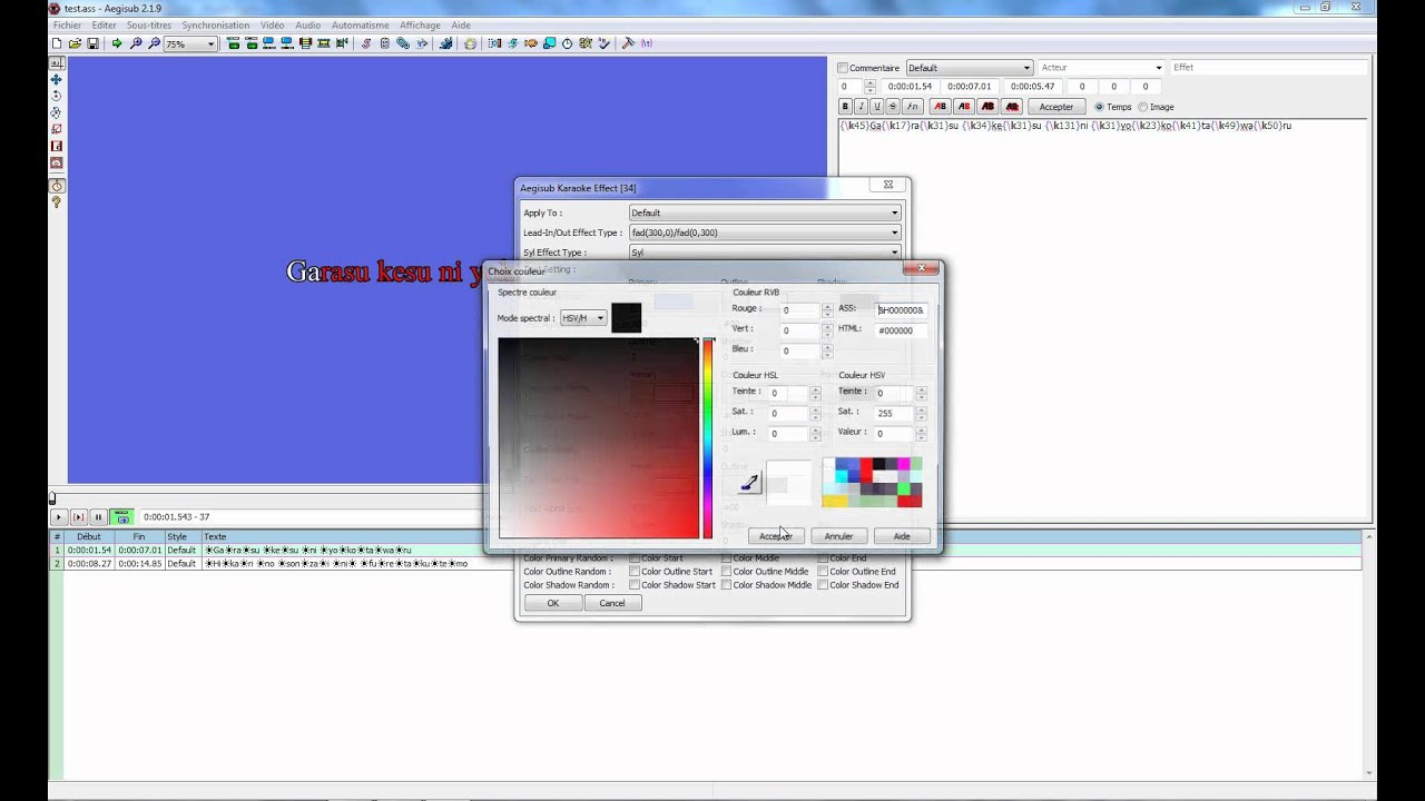 Tutorial Aegisub Karaoke Effect [34] - YouTube