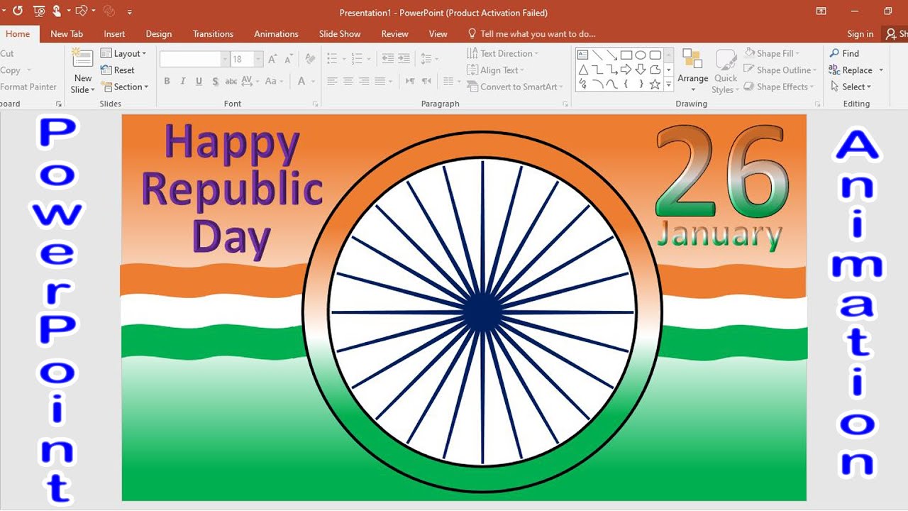 Happy Republic Day Greeting in PowerPoint || 26-Jan- Greeting ...