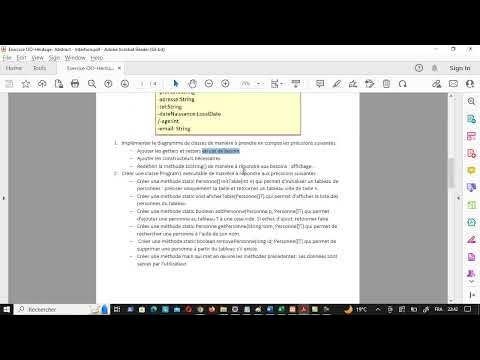 Exercice JAVA-Programmation Orientée Objet - java - YouTube