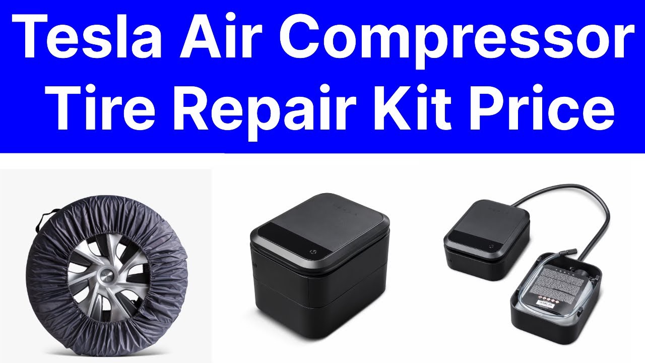 Tesla Air Compressor Tire Repair Kit Price, US, Canada - YouTube