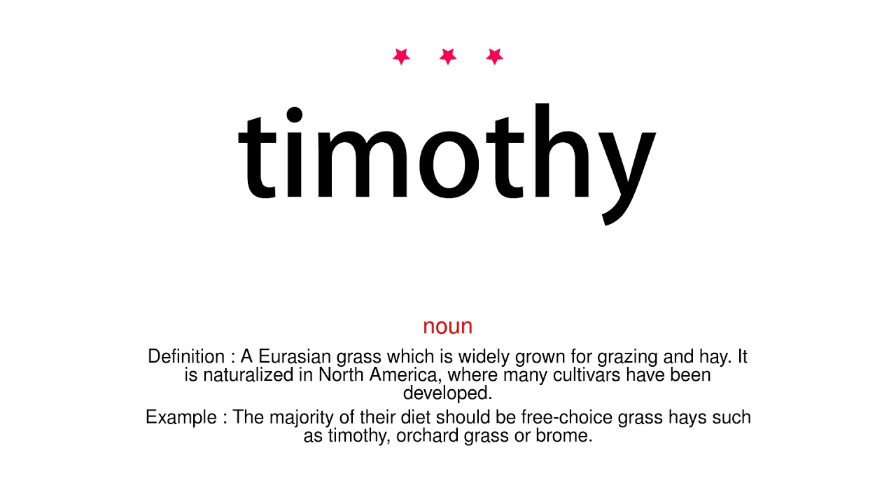How to pronounce timothy - Vocab Today - YouTube