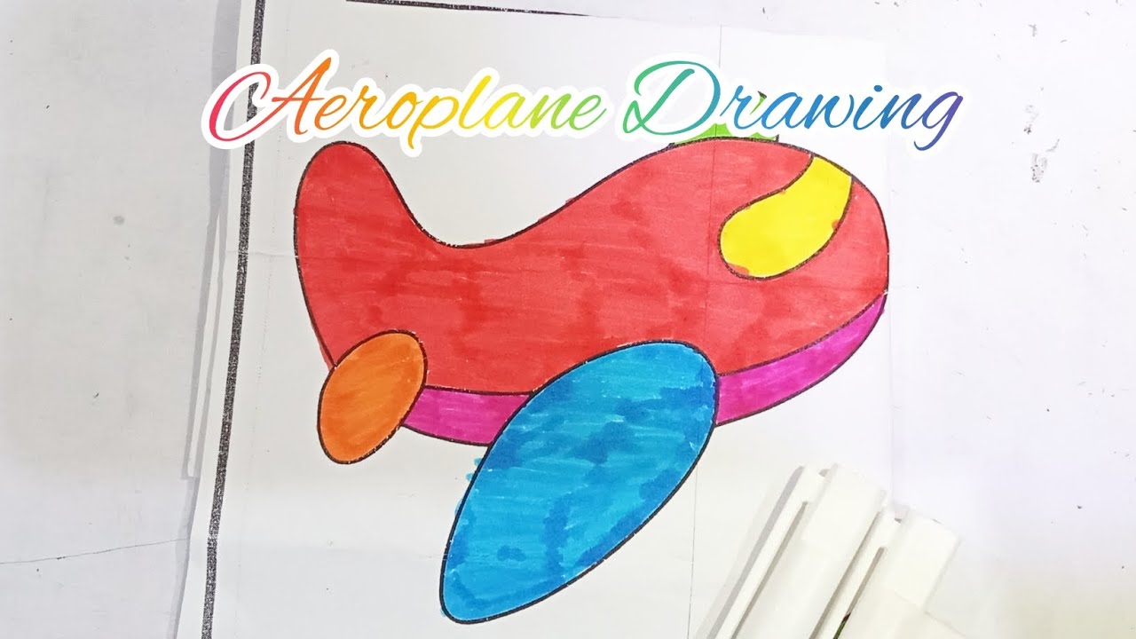 Wonderful Aeroplane Drawing for Kids - YouTube