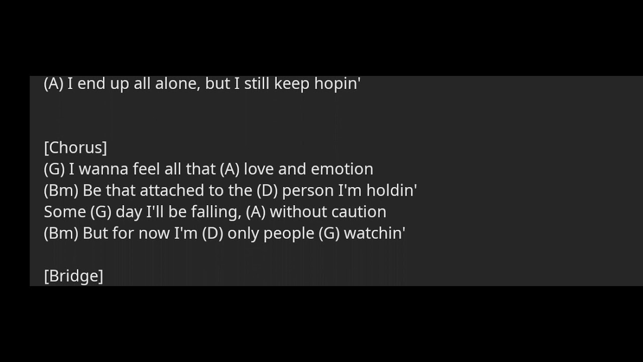 People Watching Guitar Chords With Autoscrolling Lyrics By Conan Gray ...