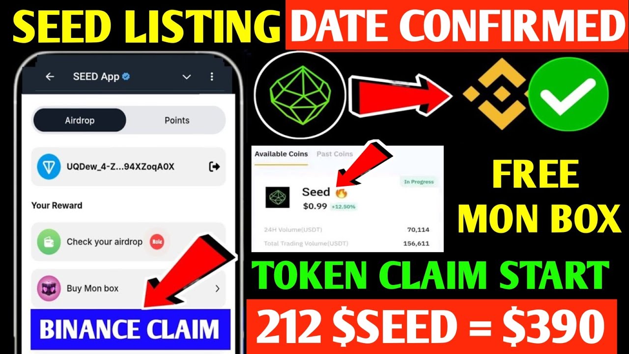 Claim $SEED Tokens in Exchange | Seed Airdrop New Update | Seed Price ...