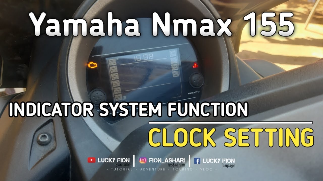 How to set the clock and function of yamaha Nmax indicator system - YouTube