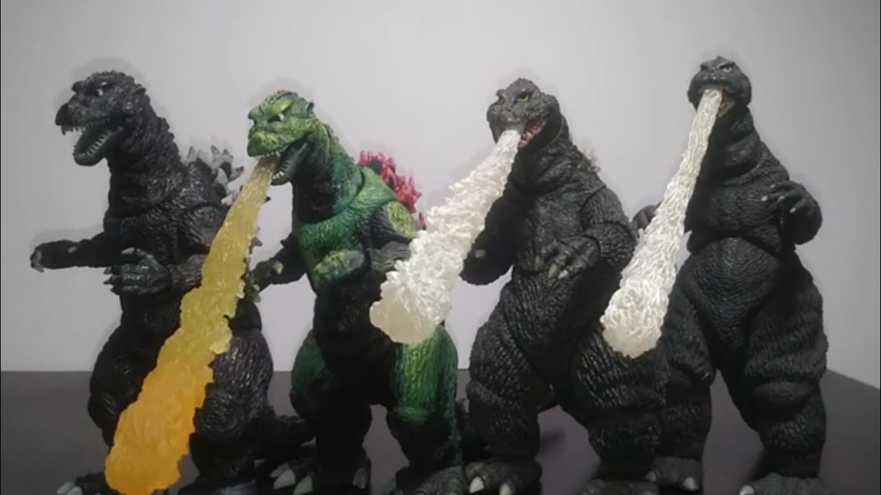 Ranking All 4 Of The NECA Toys Showa Era Godzilla Action Figures - YouTube