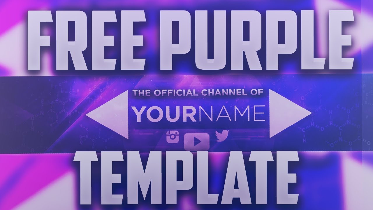 FREE PURPLE BANNER TEMPLATE FT: ONECHILLTREE - YouTube