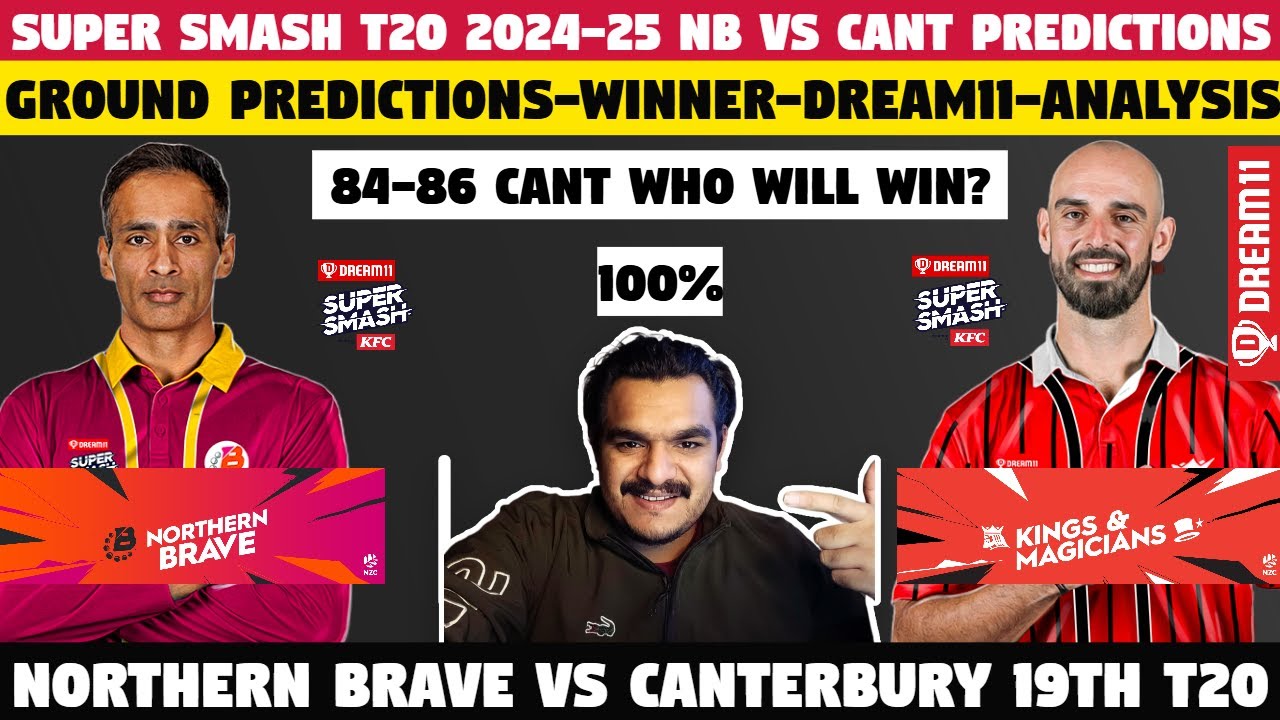 Northern Brave Vs Canterbury 19th Match Super Smash T20 2025 ...