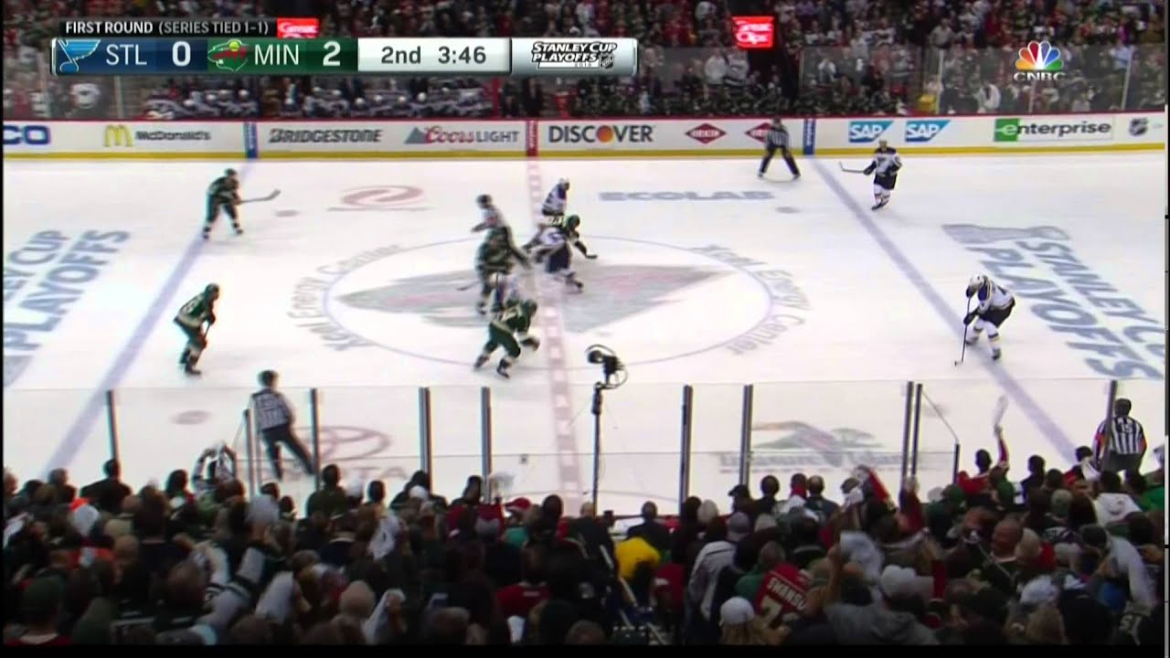 Zach Parise snapshot goal 2-0 St. Louis Blues vs Minnesota Wild April ...