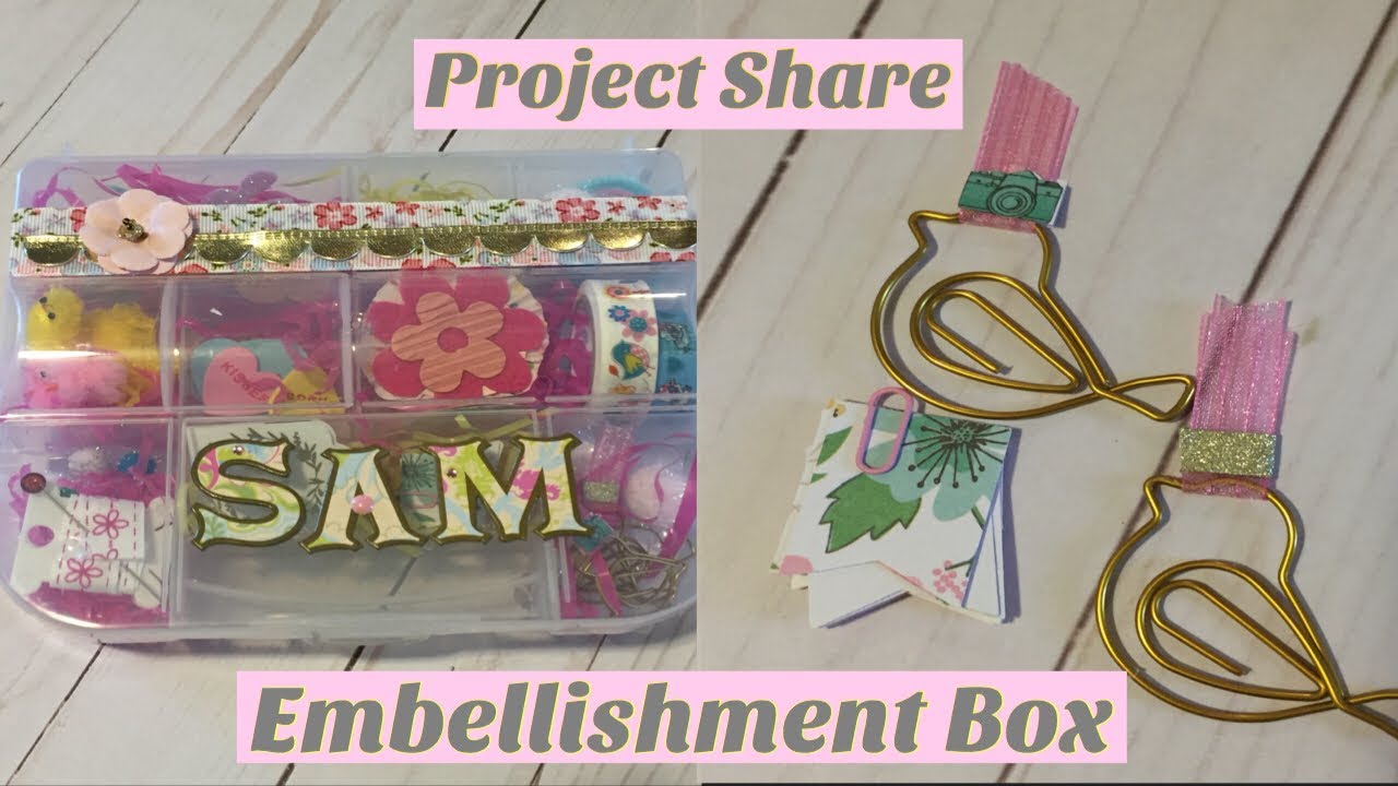 Embellishment box - YouTube