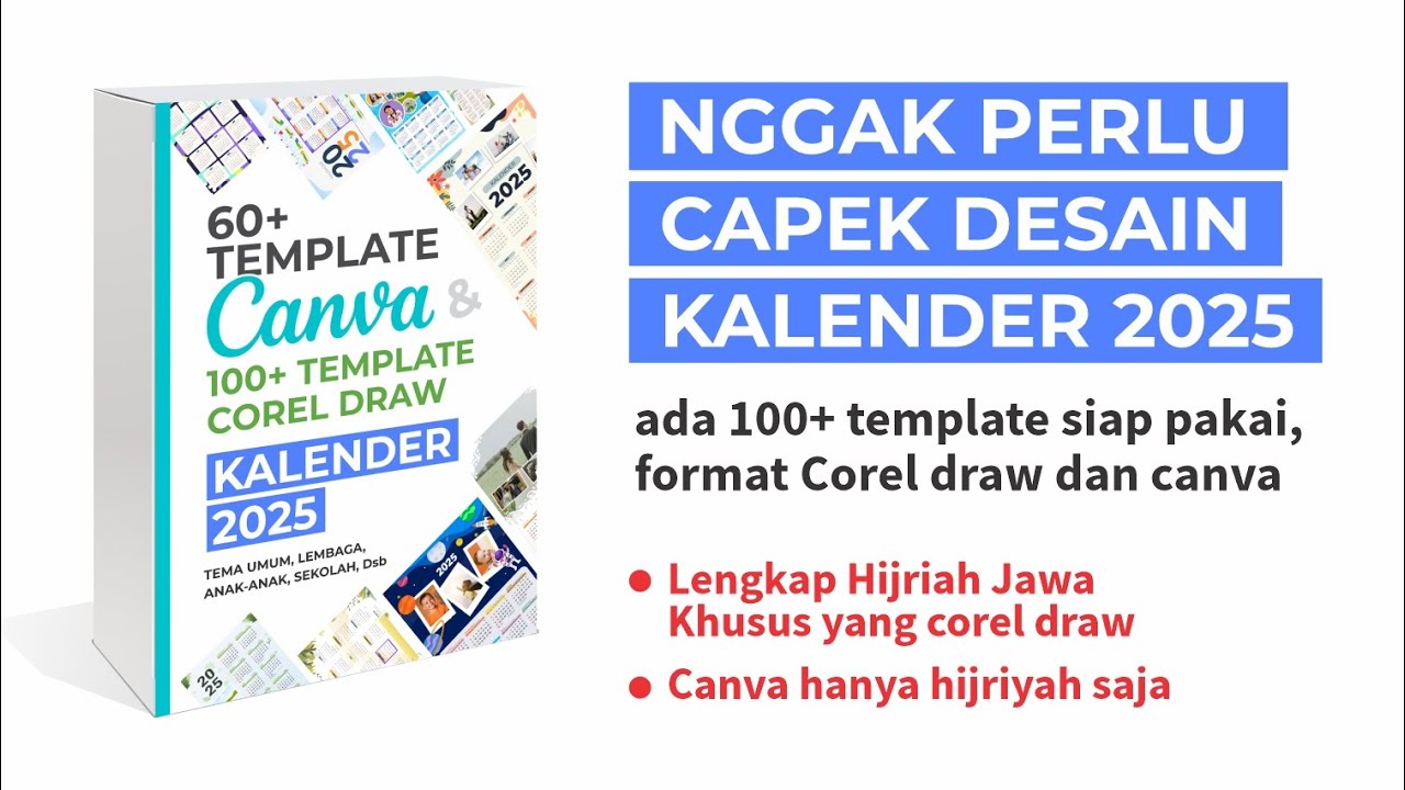 TEMPLATE KALENDER 2025 TERLENGKAP | 100+ TEMPLATE CANVA DAN COREL DRAW ...