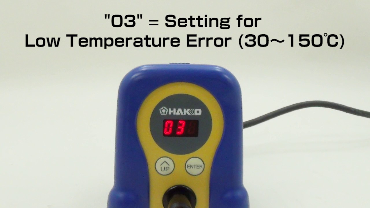 HAKKO FX-888D; how to use "Parameter Settings" - YouTube
