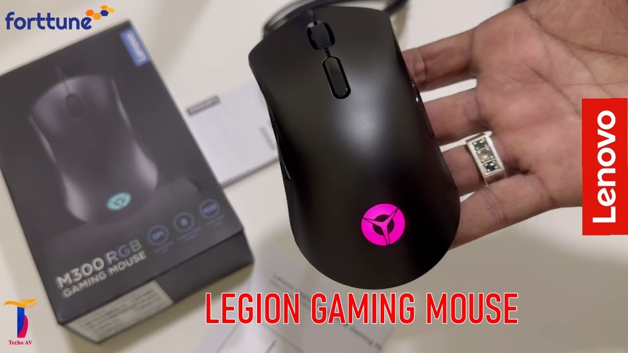 Lenovo Legion M300 RGB Gaming Mouse Unboxing and Review - YouTube