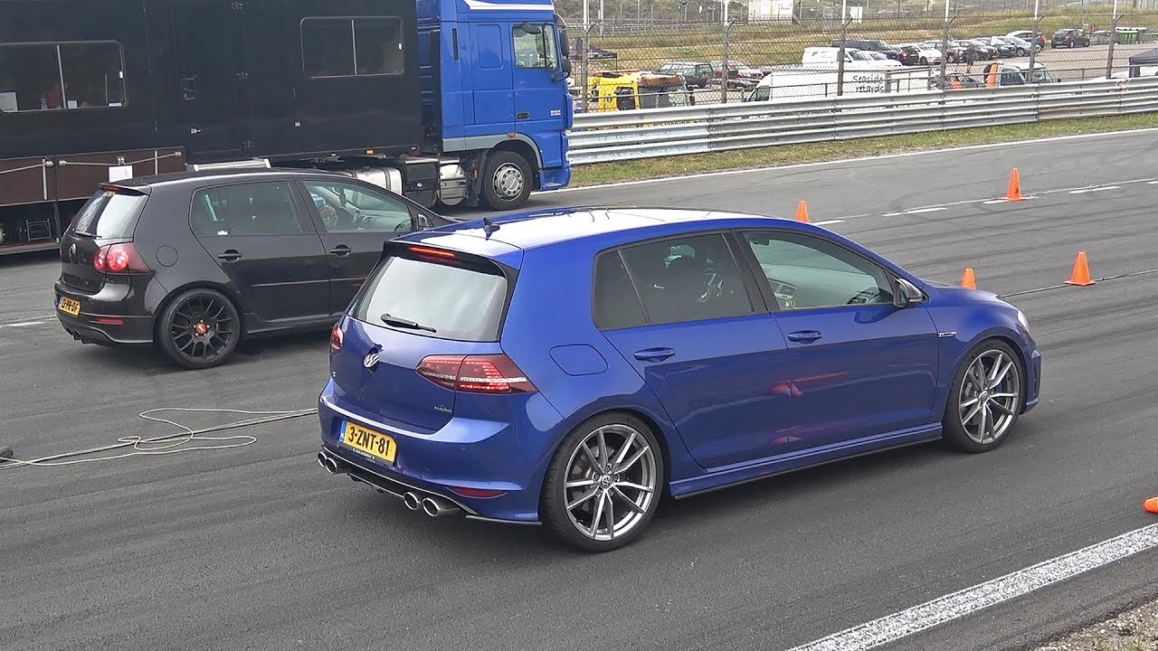 Volkswagen Golf 7 R vs Volkswagen Golf 5 1.9 TDI - YouTube