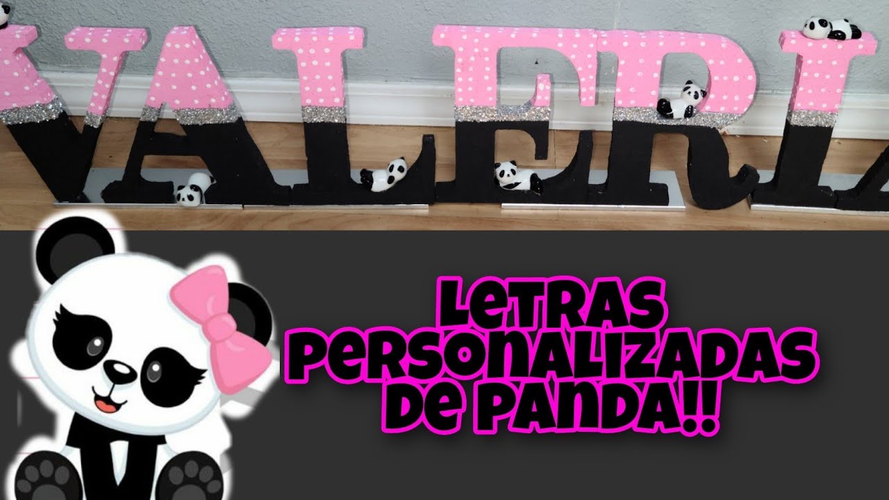 !LETRAS 3D DECORATIVAS DE panda 🐼/TATYS HERNANDEZ. - YouTube