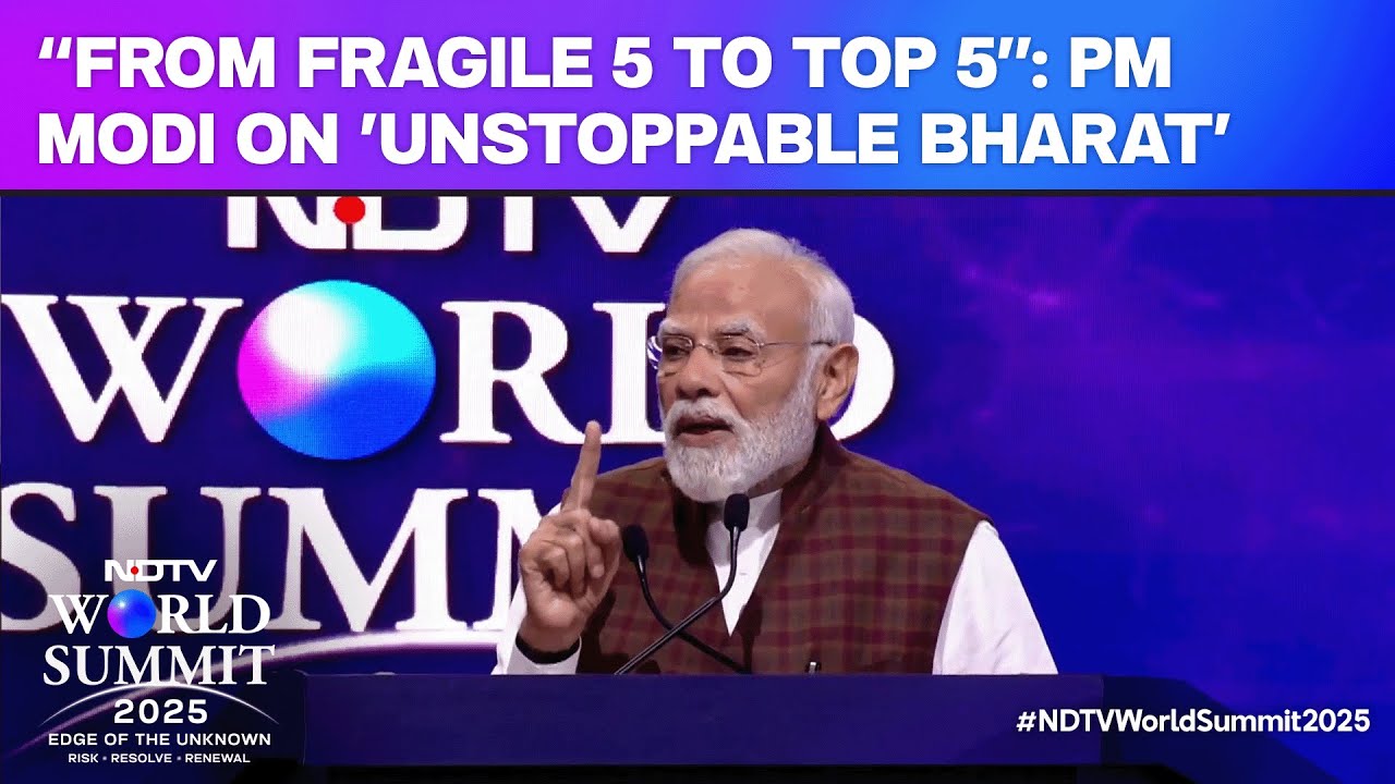 PM Modi At NDTV World Summit | "From Fragile 5 To Top 5": PM Modi On ...