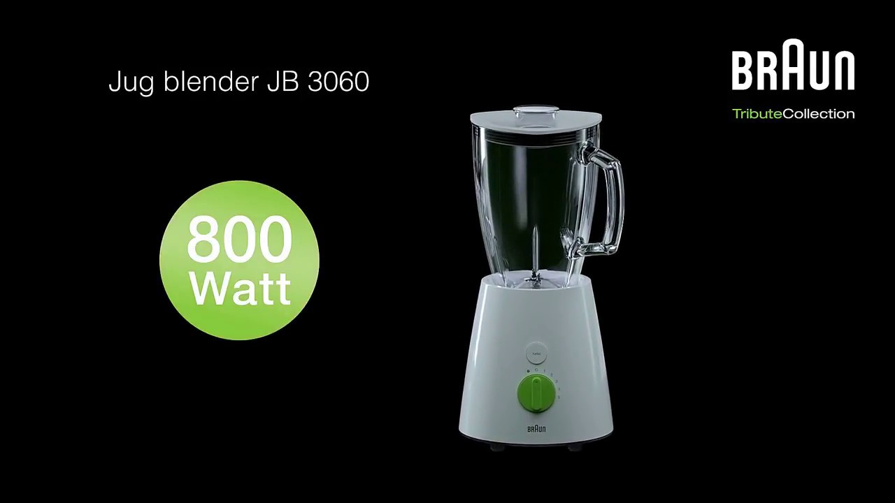 Стационарный блендер BRAUN JB 3060 из коллекции Tribute - YouTube