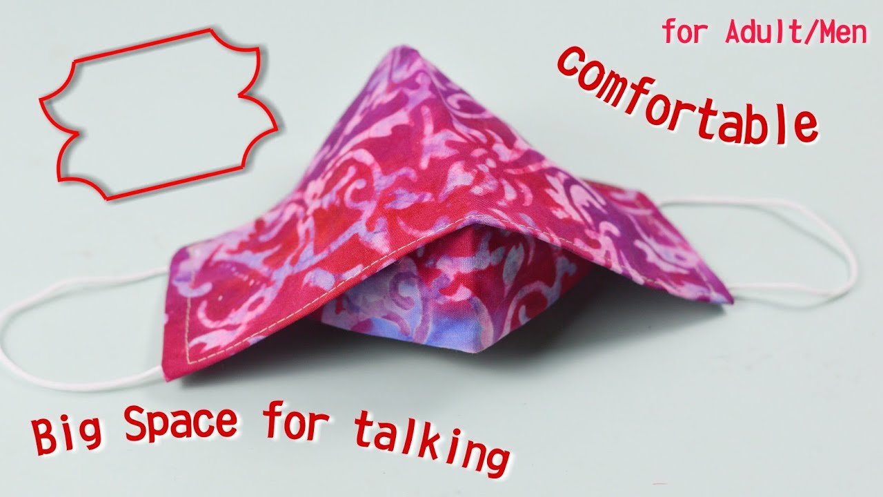 Breathable Face Mask for Adult / Men Free PDF Pattern - YouTube