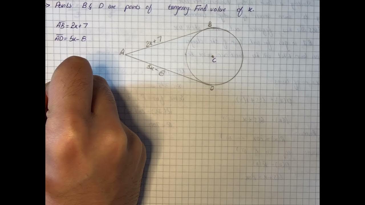 Points B and D are points of tangency. Find the value of x | Plainmath - YouTube