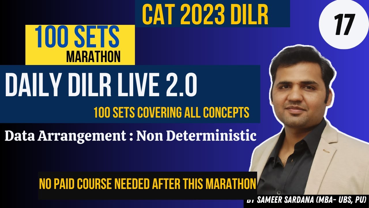 Daily DILR Live 2.0 || 100 Excellent DILR Sets for CAT 2023 || Episode ...