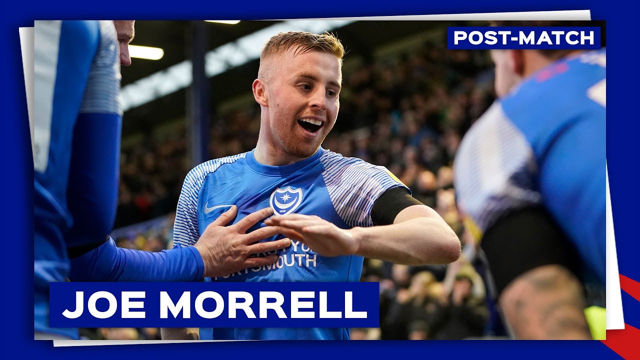 Joe Morrell post-match | Pompey 2-0 Exeter City - YouTube