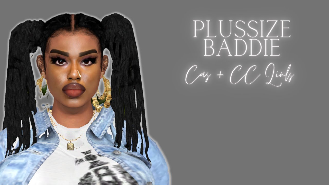 PlusSize Baddie | Sims 4 CAS | CC Folder + Sim Download - YouTube