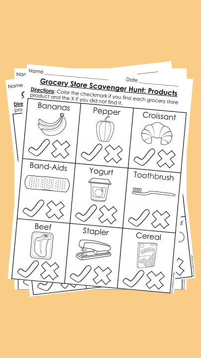 Grocery store scavenger hunt community based instruction! - YouTube