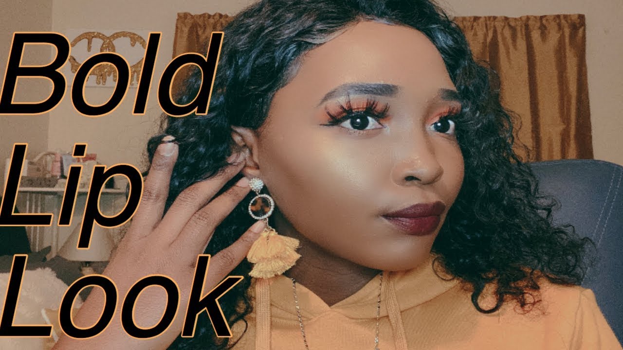 FACE-BEAT WITH BOLD LIP LOOK FOR BEGINNERS | FIRST TIME MAKEUP STARTERS ...