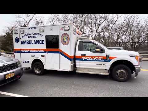 Nassau County police ambulance 2378 at Flag arch - YouTube