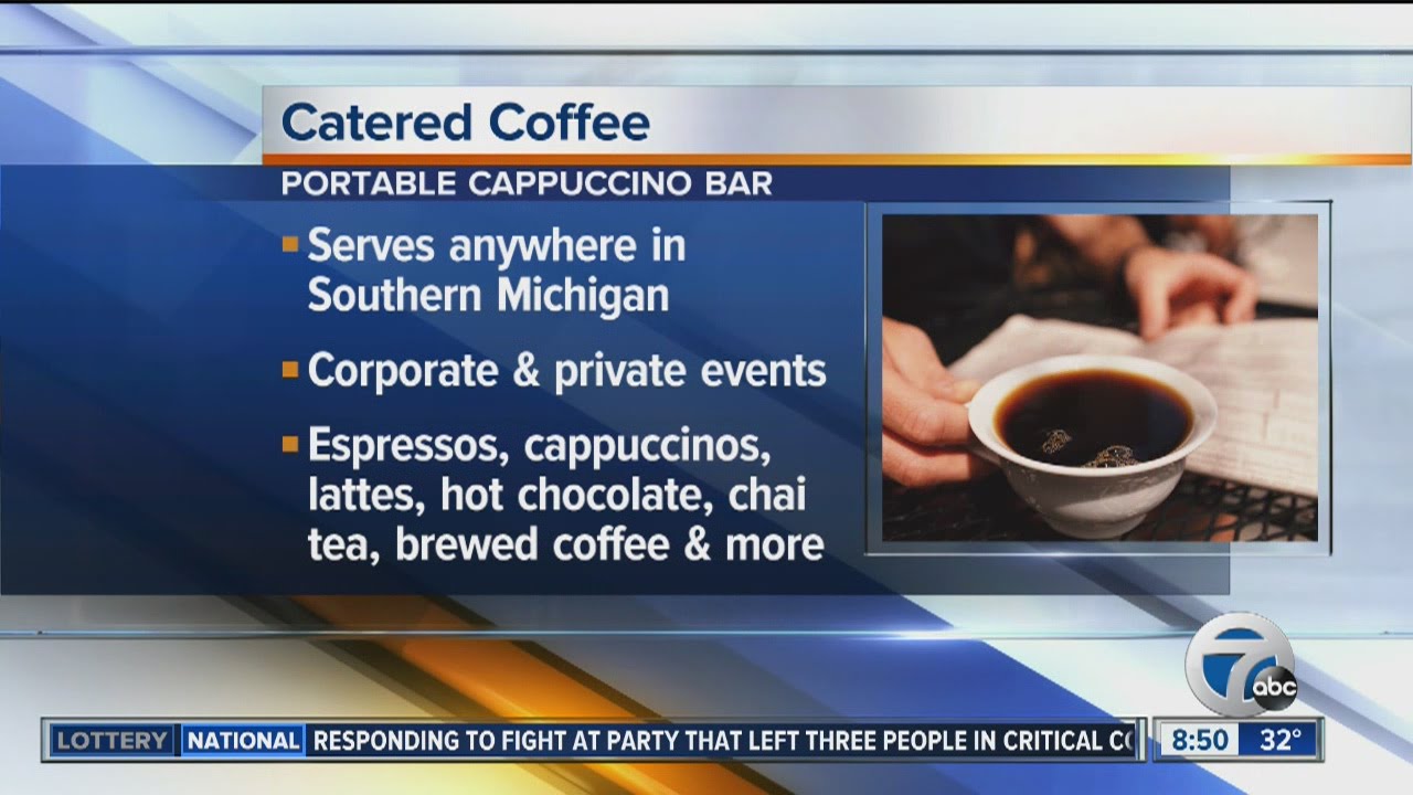 Catered Coffee brings entire coffee bar to your party or event - YouTube