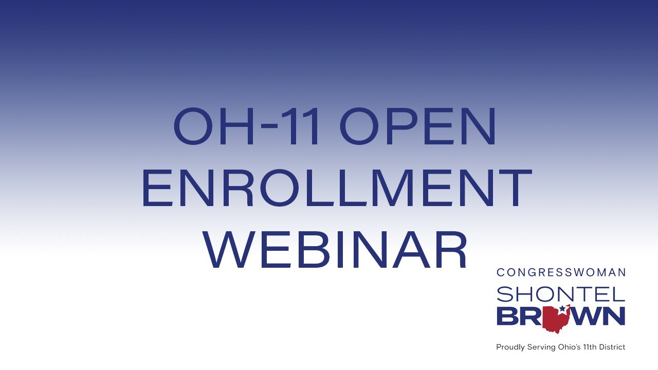 Congresswoman Brown Hosts OH-11 Open Enrollment Webinar - YouTube
