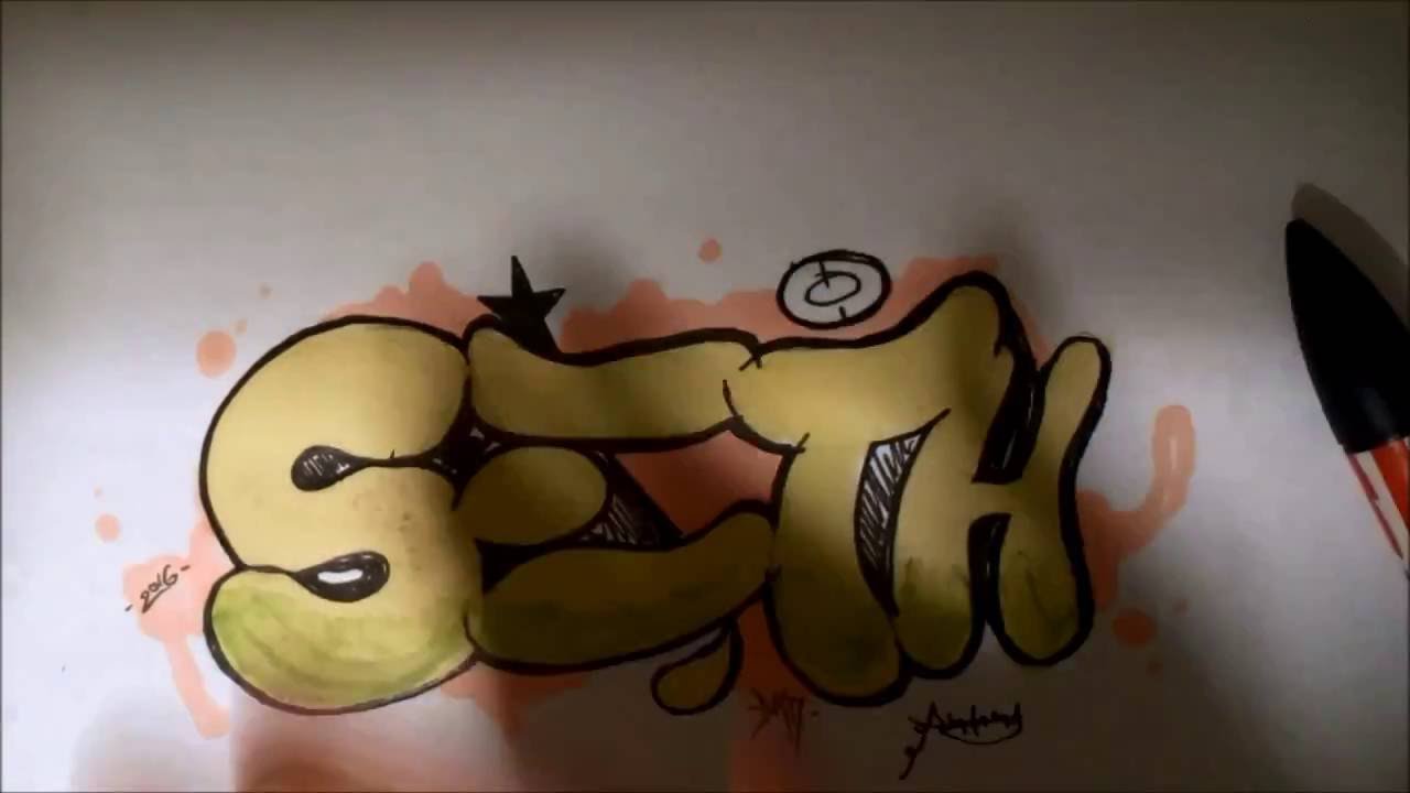How to draw seth graff letters - YouTube