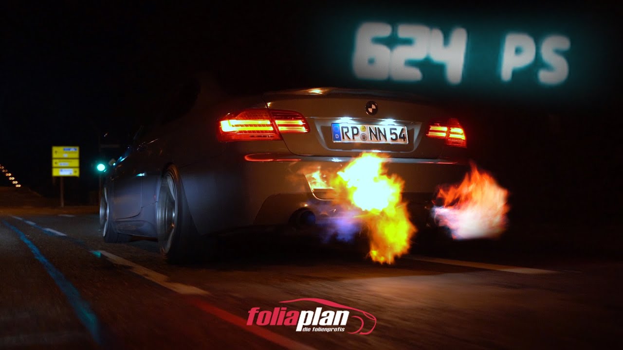 FLAME SPITTING 600hp BMW 335i NIGHT RUN - YouTube
