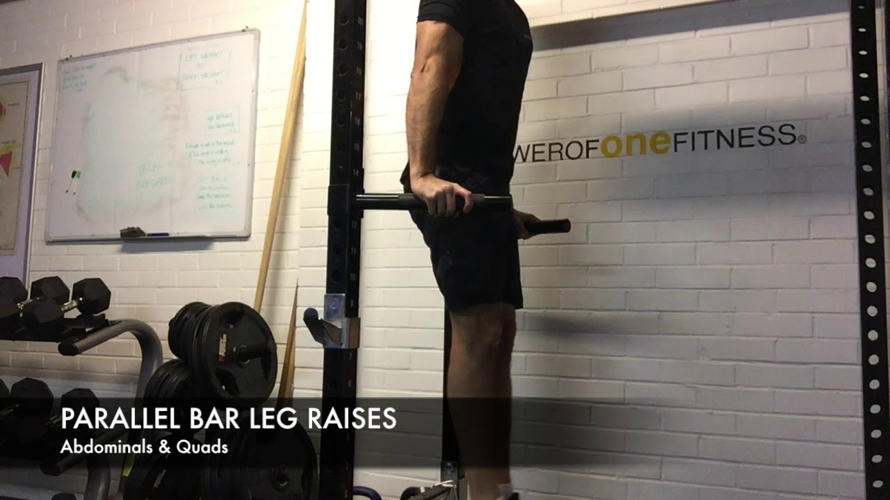 Parallel Bar Leg Raises - YouTube