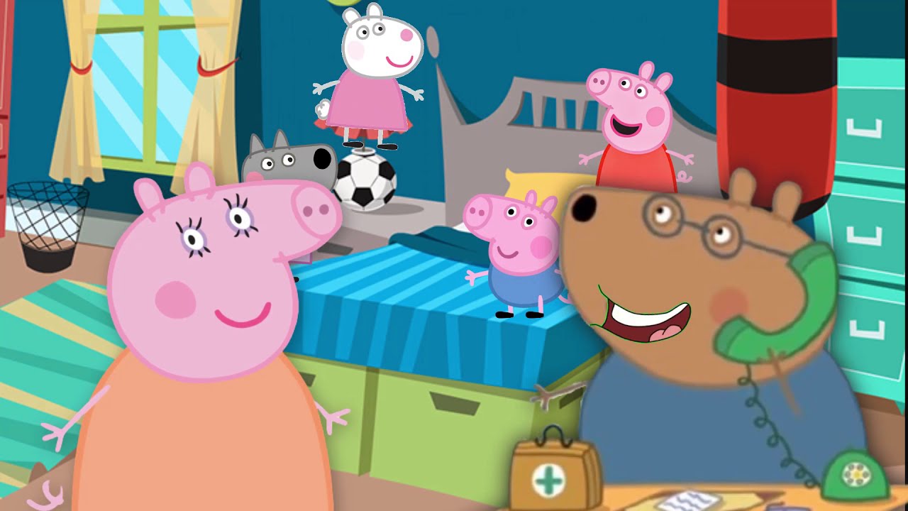 PEPPA PIG: Five Little Monkeys | NURSERY RHYMES - YouTube