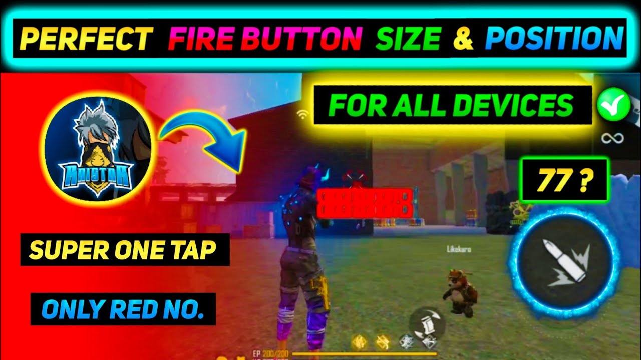 Best Fire Button Size and Position For One Tap | World Best Fire Button ...